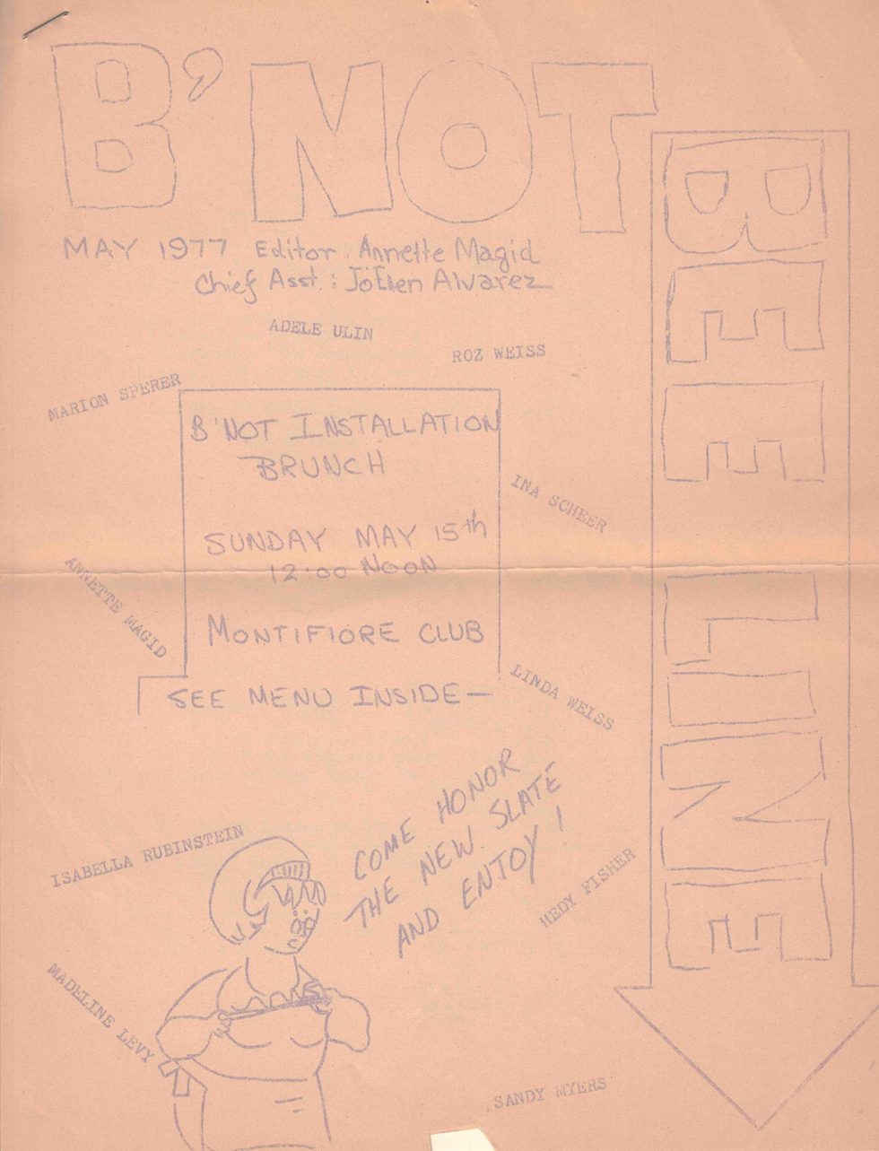 Bnot Bee Line Newsletter, 1977 - Jewish Buffalo History Center